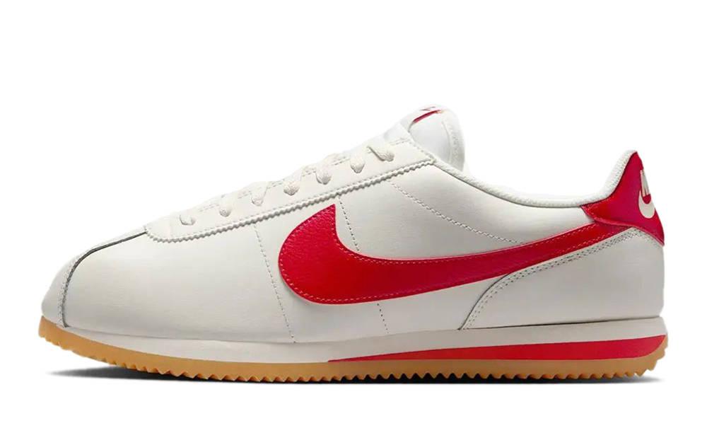 Nike Cortez Leather Sail Yellow Red | DM4044-110 | The Sole Supplier