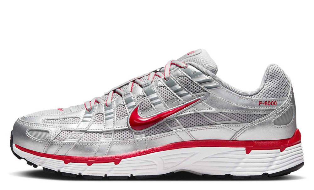 Nike P-6000 Metallic Silver Gym Red | CD6404-024 | The Sole Supplier