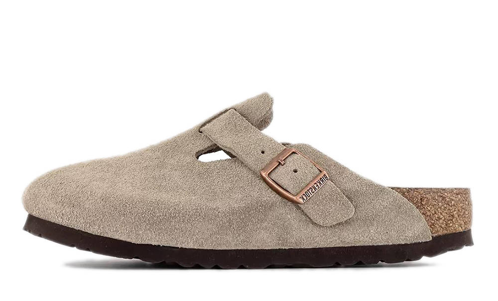 Birkenstock Boston Clogs M Suede Taupe | 60461 | The Sole Supplier