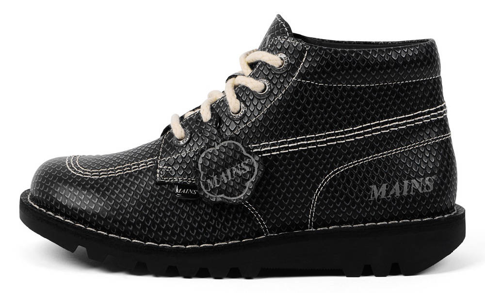 MAINS x Kickers Kick Hi Grey Snake | The Sole Supplier