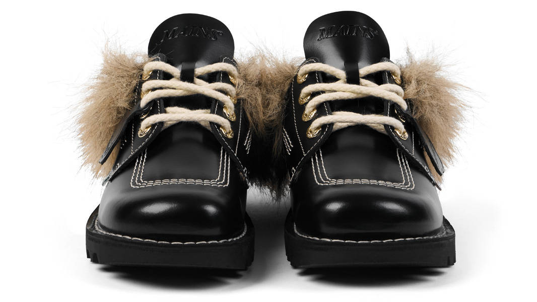 MAINS x Kickers Kick Mule Black Leather | 17785 | The Sole Supplier