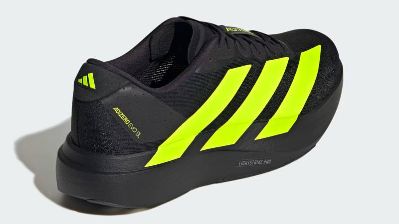adidas Adizero EVO SL Black Lucid Lemon | JR3420 | The Sole Supplier