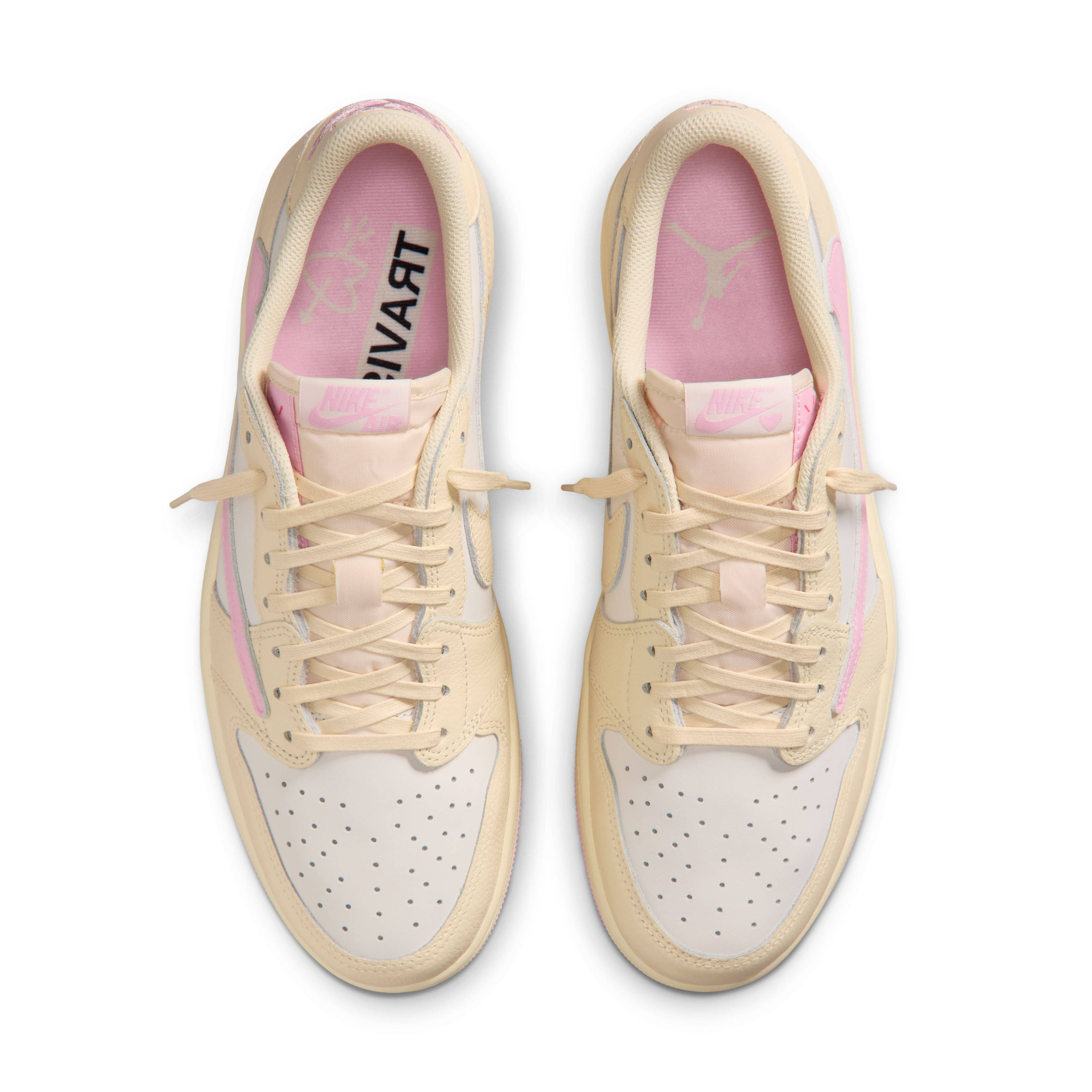 Travis Scott x Air Jordan 1 Low OG Muslin Shy Pink | IQ7604-100 | The ...