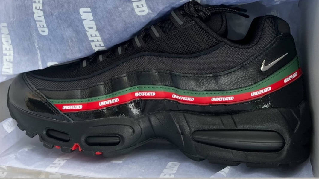 Undefeated x Nike Air Max 95 Black Sport Red | IB4453-100 | The Sole ...
