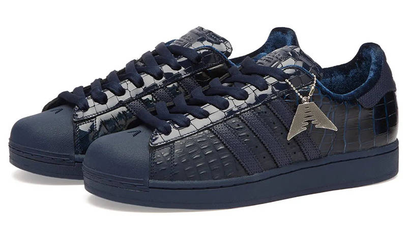 Anthony Edwards x adidas Superstar II Navy Croc | KI6585 | The Sole ...