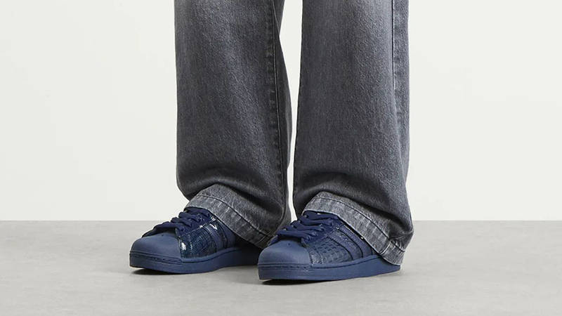 Anthony Edwards x adidas Superstar II Navy Croc | KI6585 | The Sole ...